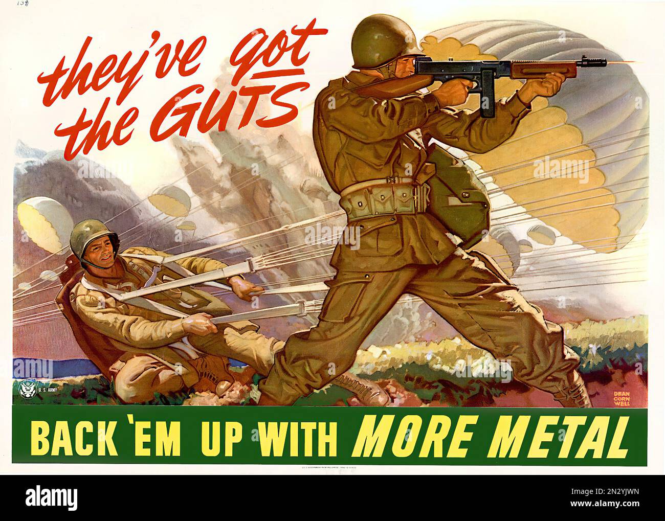 1943 More Metal ! - World War II - U.S propaganda Poster Stock Photo ...