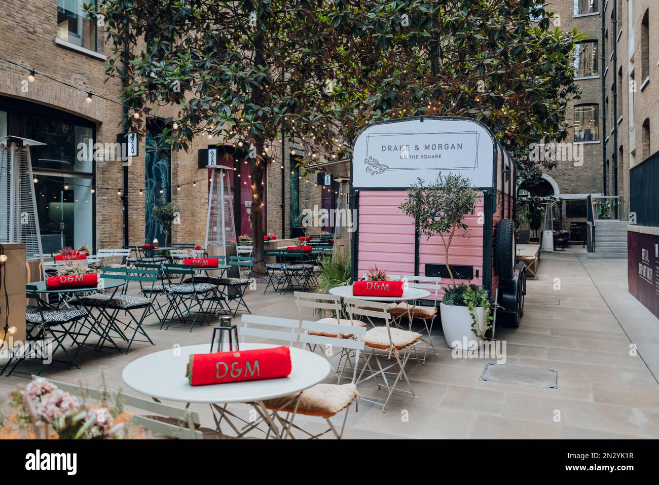London, UK - February 02, 2023: Drake and Morgan on the Square track on ...