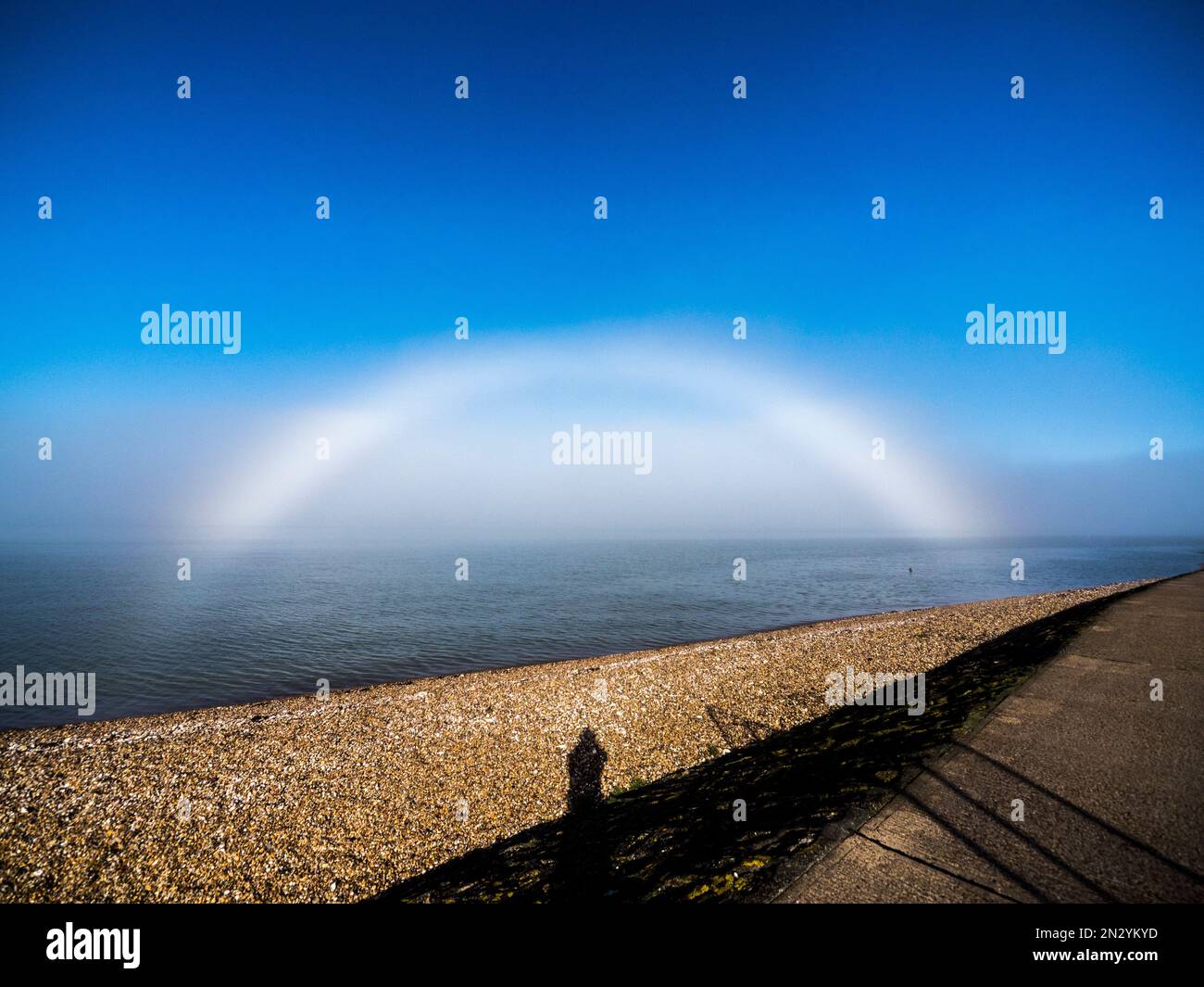 Sheerness, Kent, UK. 7th Feb, 2023. UK Weather: another rare fogbow ...