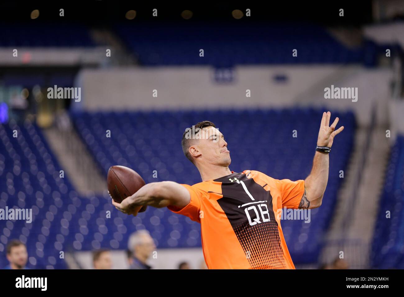 Southeastern Louisiana quarterback Bryan Bennett throws during a drill ...