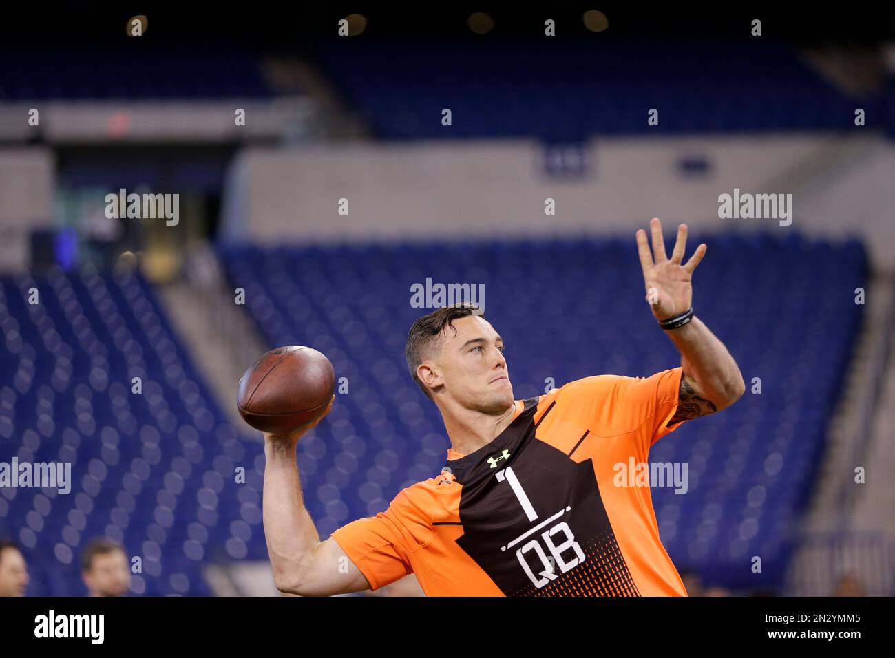 Southeastern Louisiana quarterback Bryan Bennett throws during a drill ...