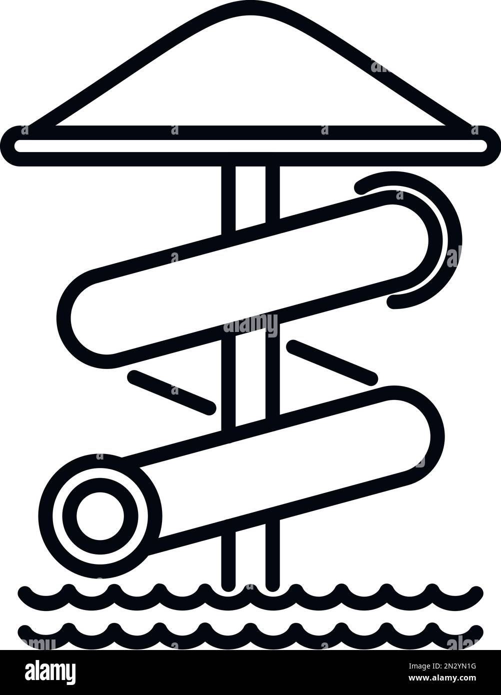 Plastic waterslide Black and White Stock Photos & Images - Alamy