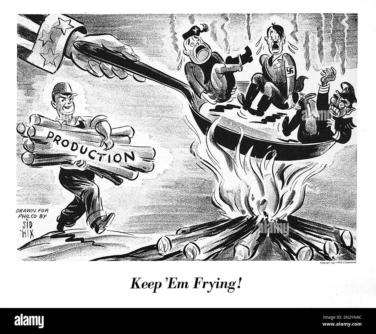 1942 Keep' em Frying ! - Comic style World War II - U.S propaganda ...
