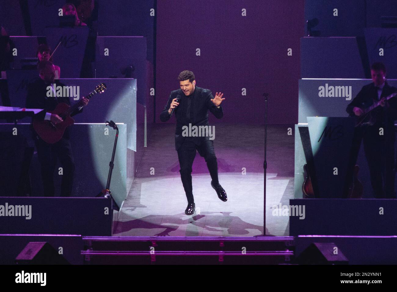 Canadian singer Michael Buble performs live at Mediolanum Forum in ...
