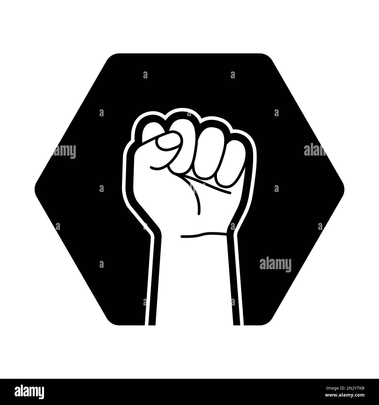 Fist icon. Protest concept. Empowerment icon. Fist clenched symbol ...