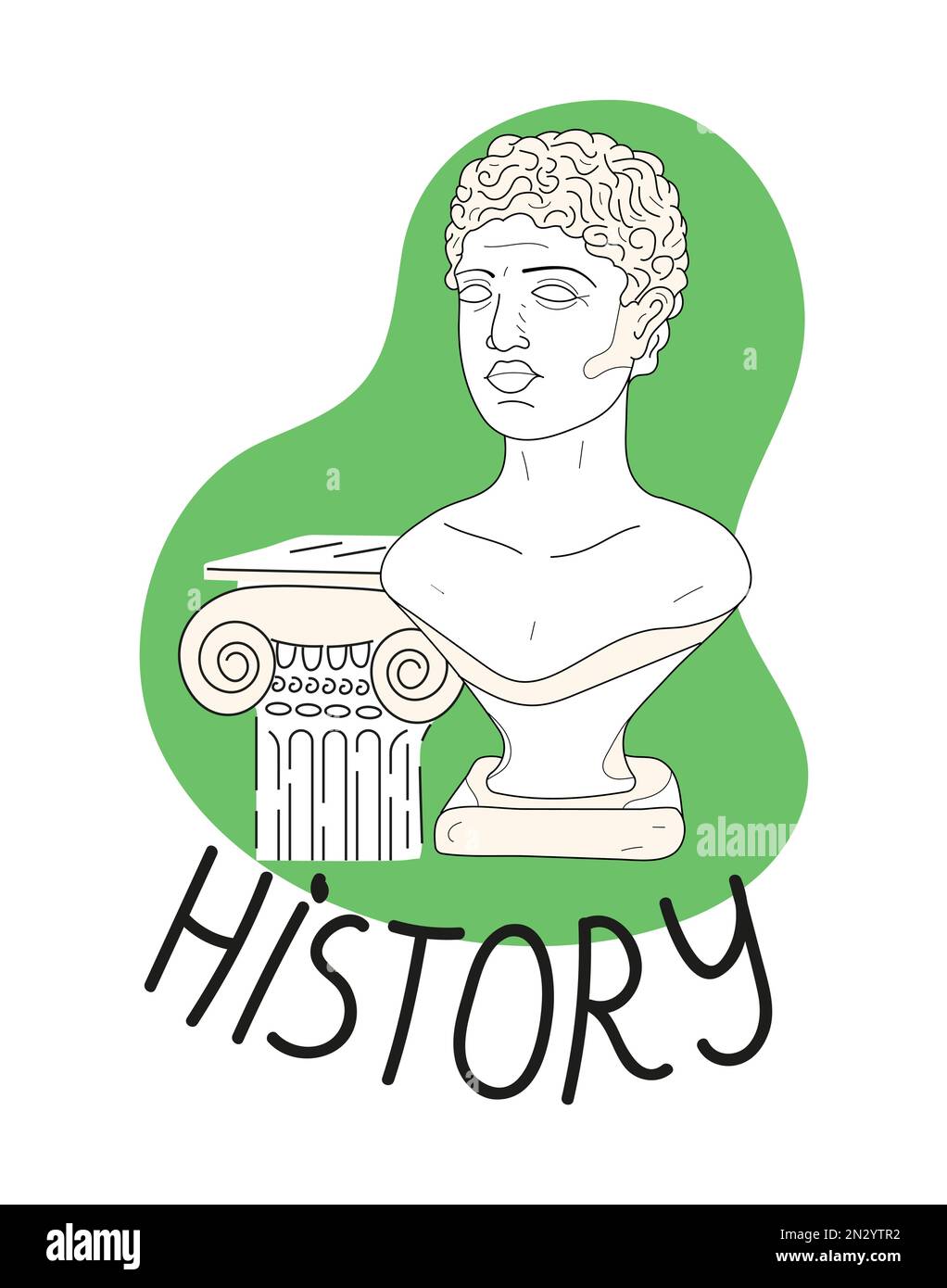 History lesson icon vector in doodle style. Secondary school icons ...