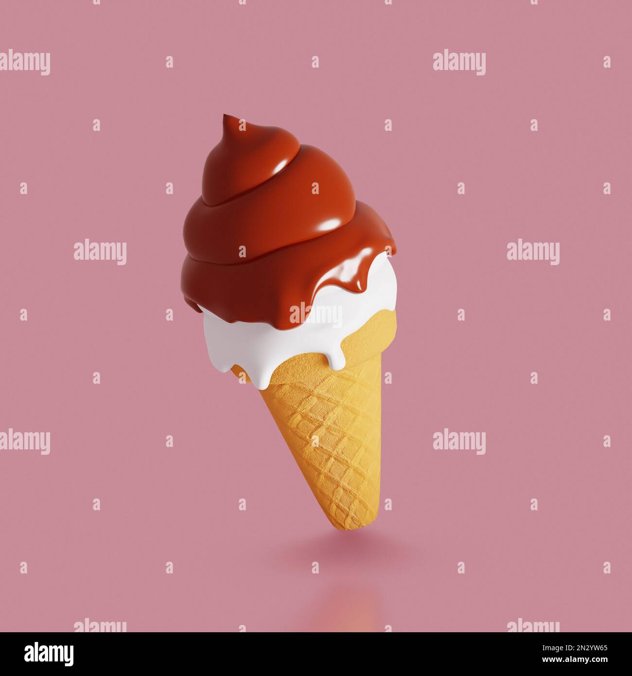 3d render chocolate ice cream hi-res stock photography and images - Alamy
