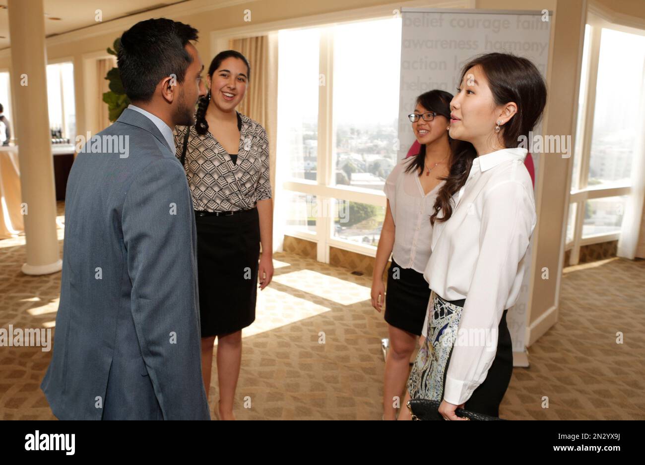 Sahil Aggarwal, Hannah Weinronk, Stephanie Yee and Sunny Kim attend the ...