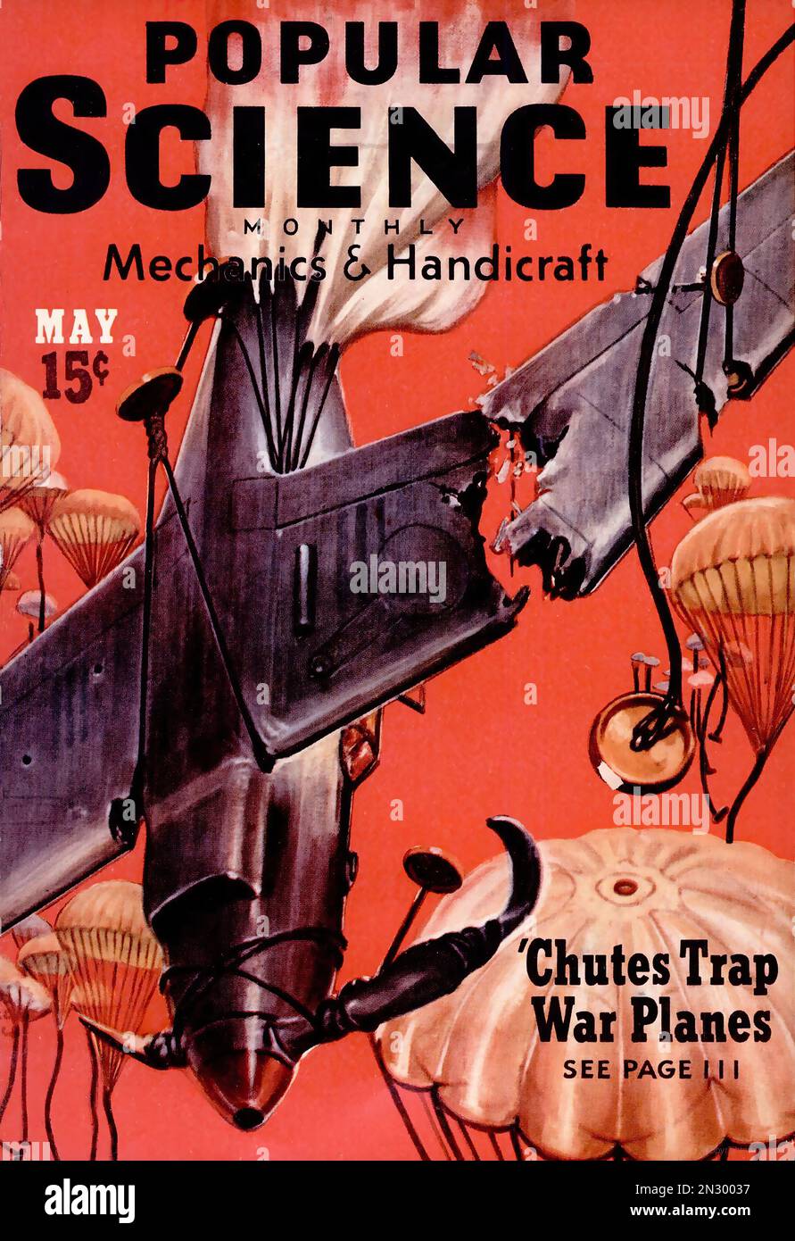 Popular Science 1940 snaring planes! - American magazine cover during ...