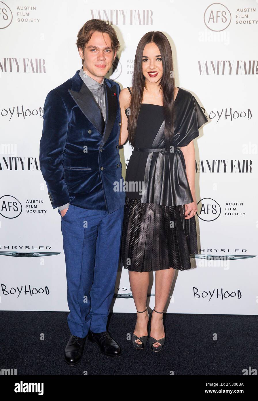 Ellar Coltrane and Lorelei Linklater attend the Vanity Fair and ...