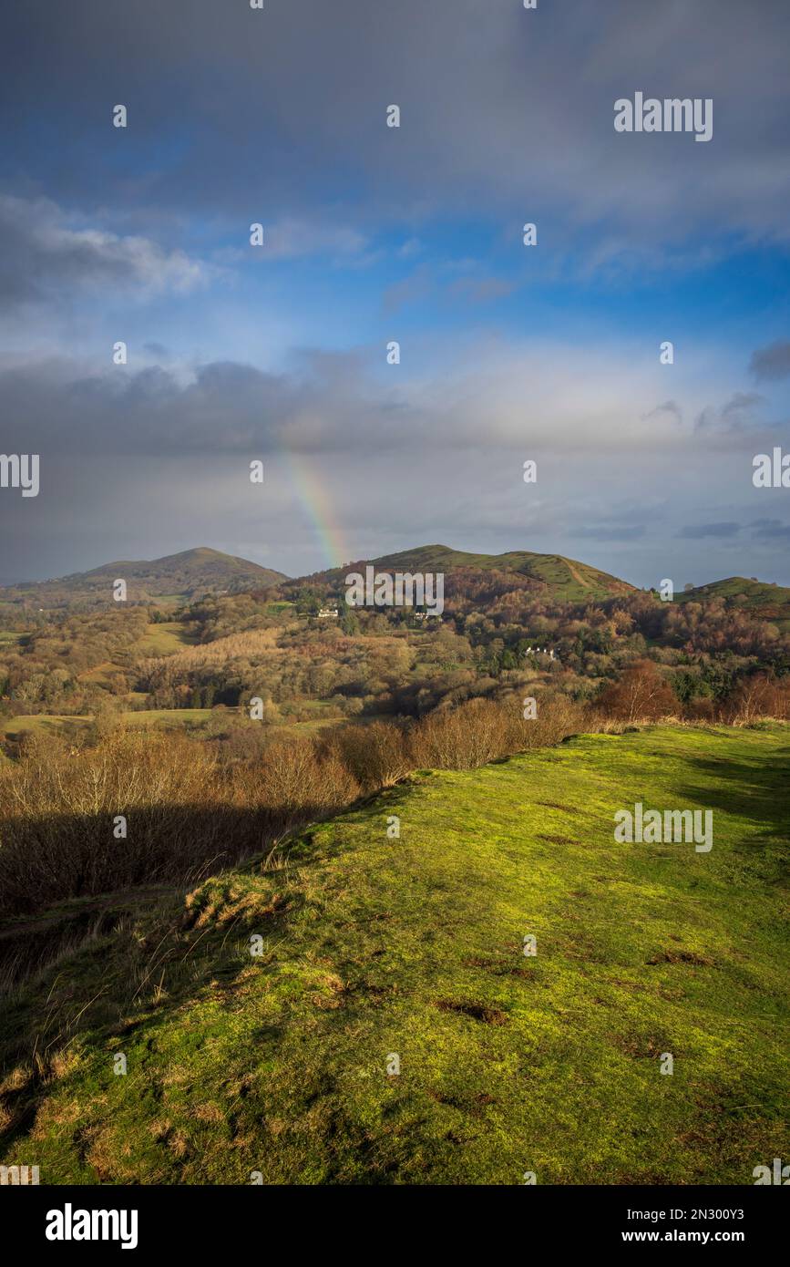 South from the lower ramparts of British Camp Iron Age Hillfort ...