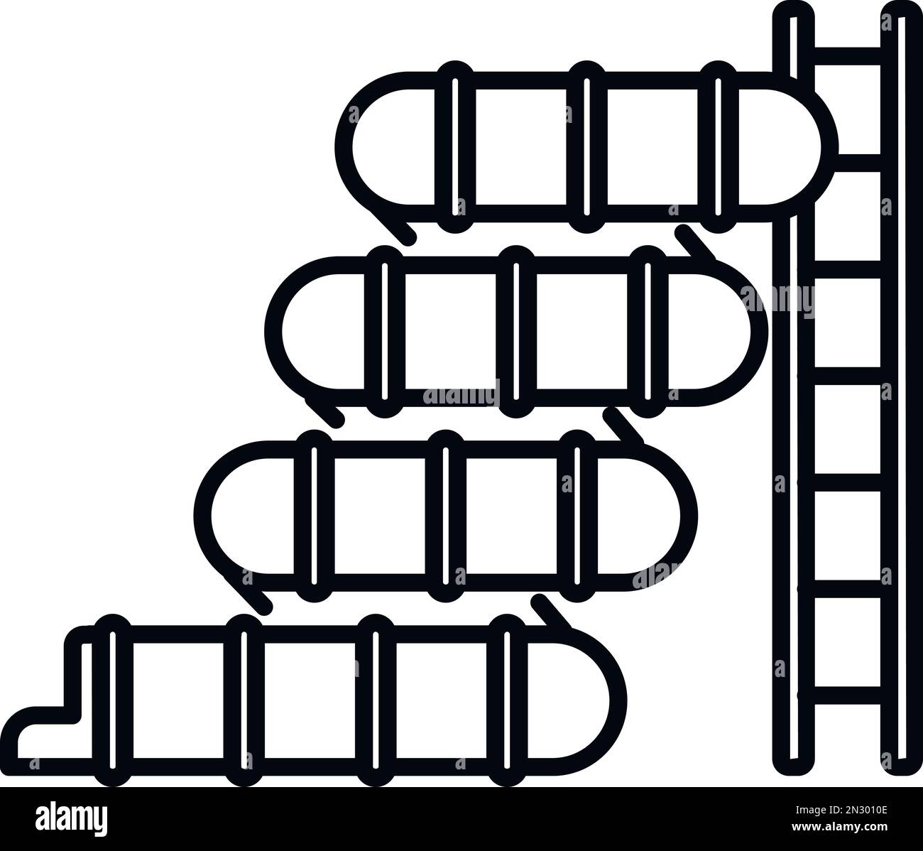 Plastic waterslide Black and White Stock Photos & Images - Alamy