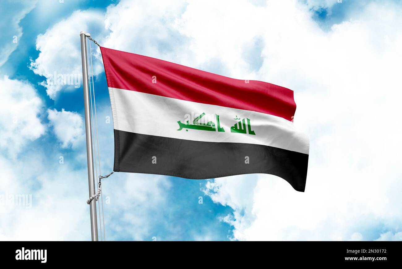 Iraq flag waving hi-res stock photography and images - Alamy