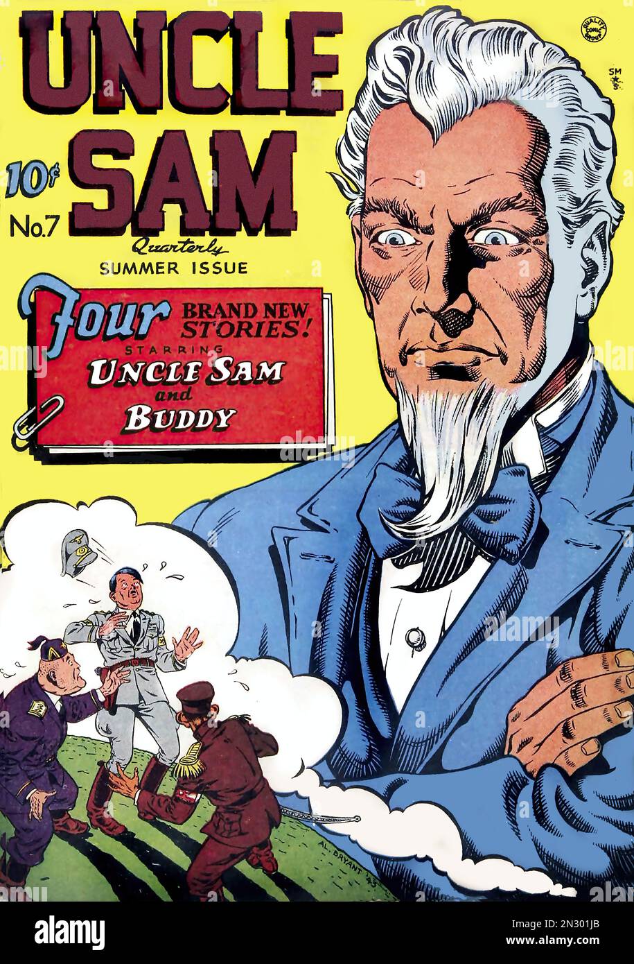 1943 Uncle Sam - American comics magazine cover during World War II ...