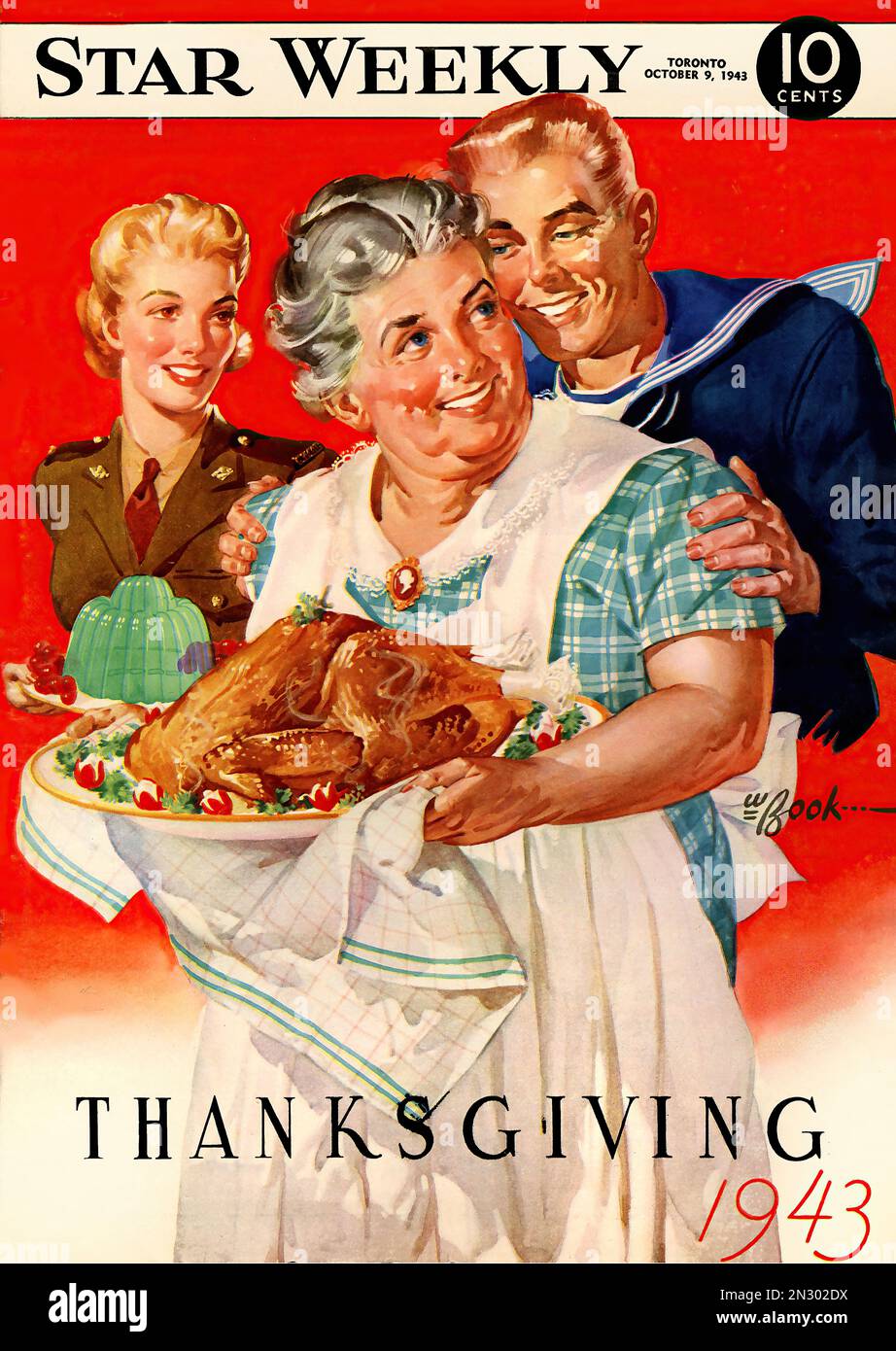Star Weekly 1943 Thanksgiving (CAN) - American magazine cover during ...
