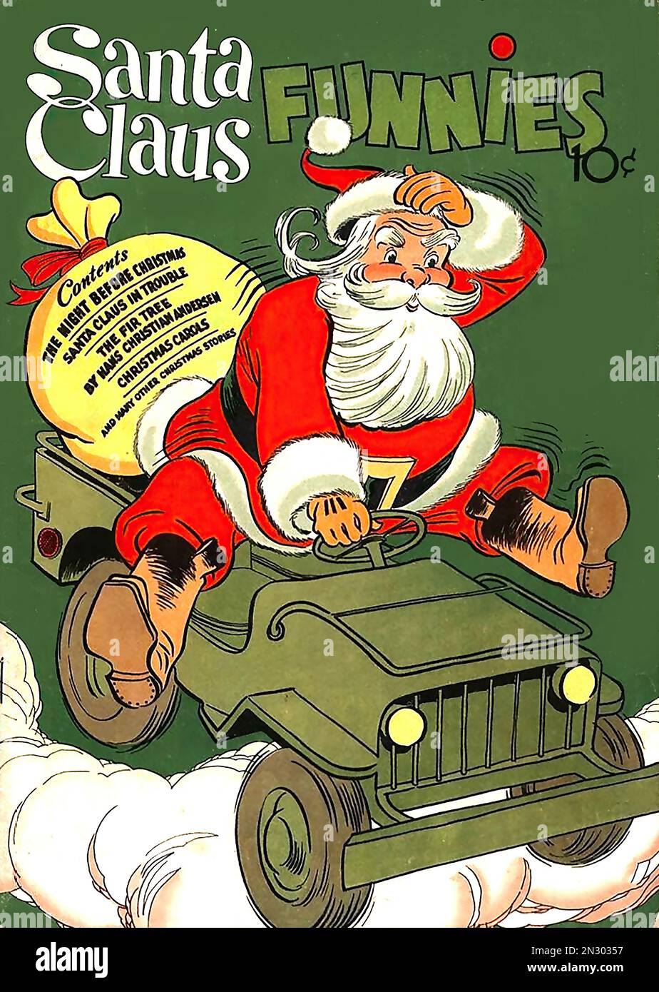 1942 santa claus funnies - American comics magazine cover during World ...