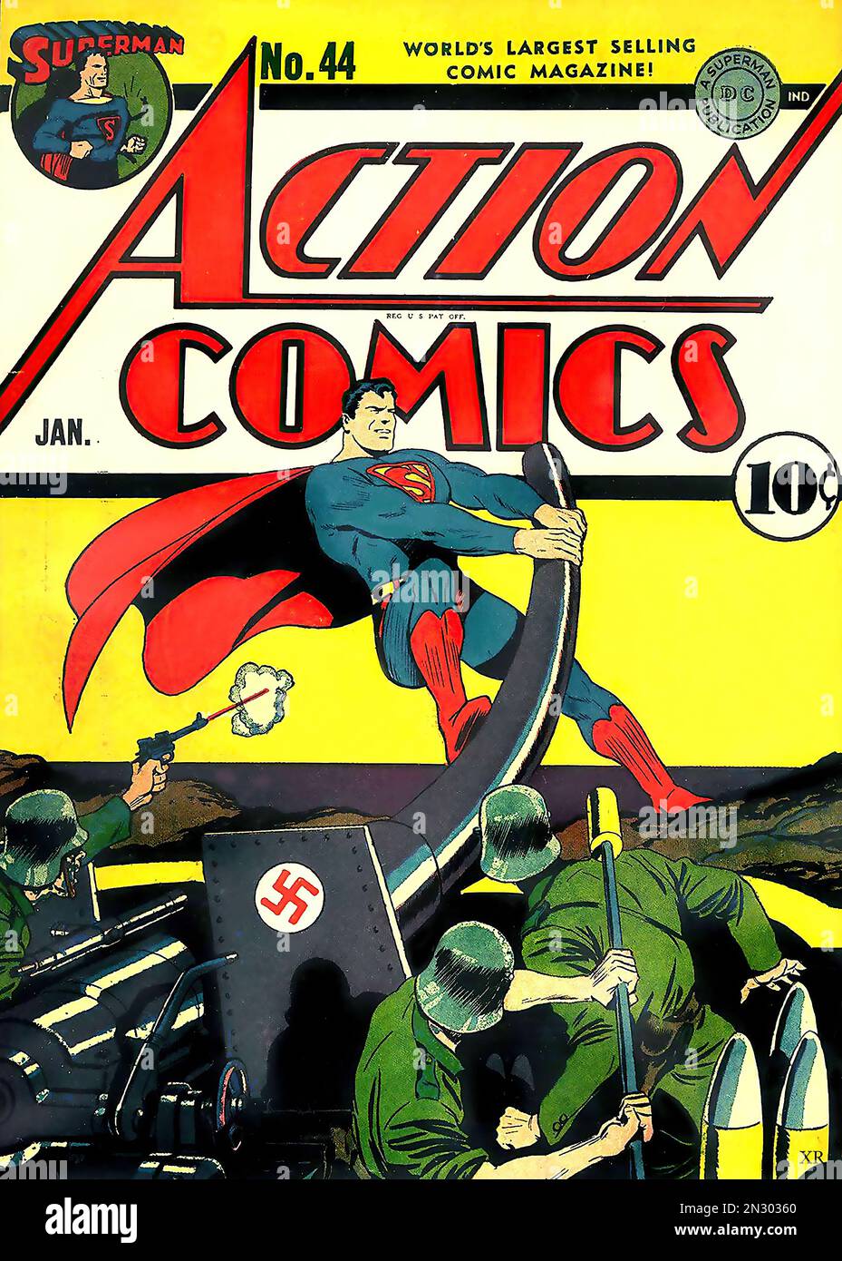 Action Comics 1942 Superman - American comics magazine cover during ...