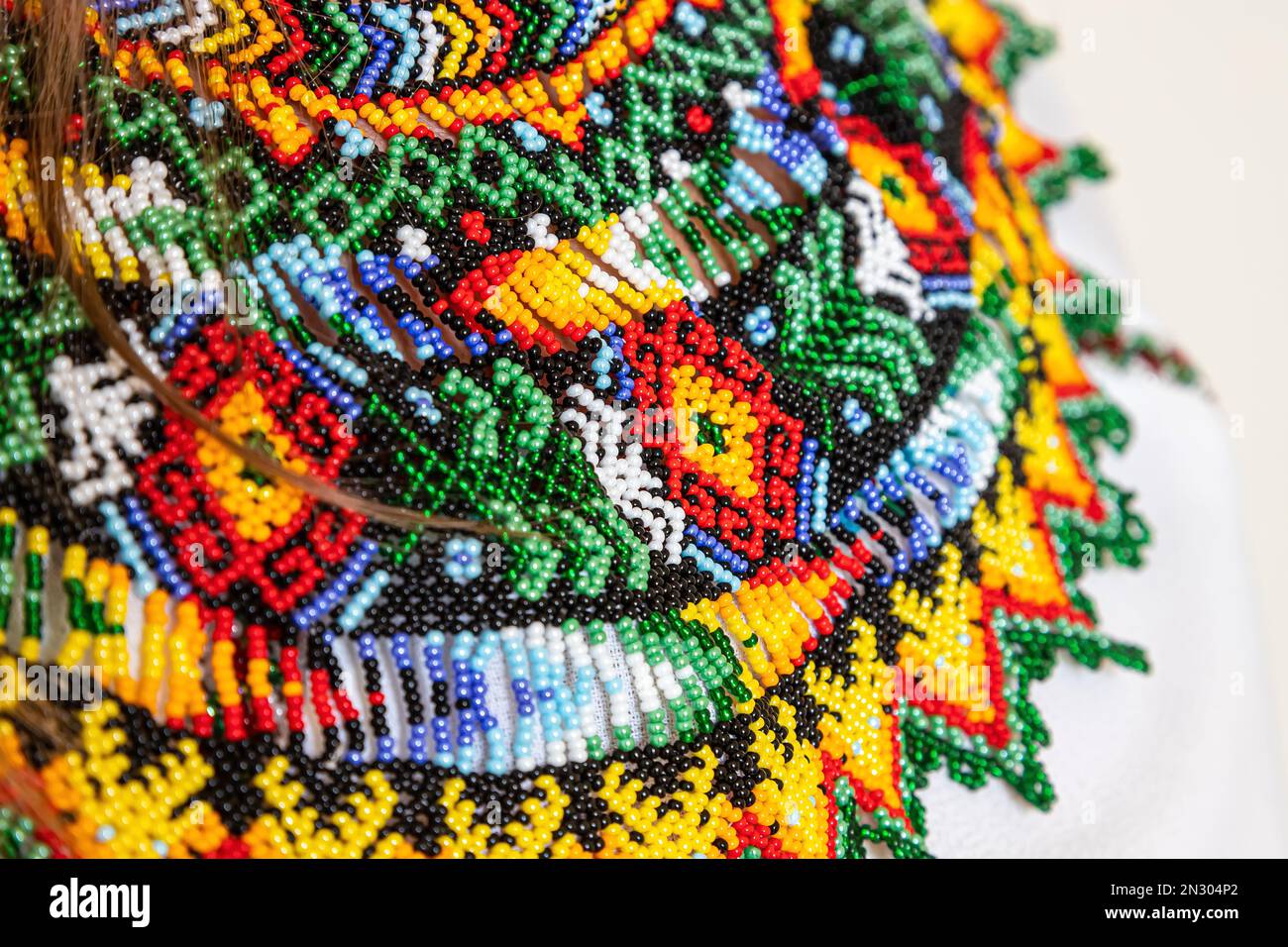 traditional clothes and beaded jewelry. traditional ornaments and ...
