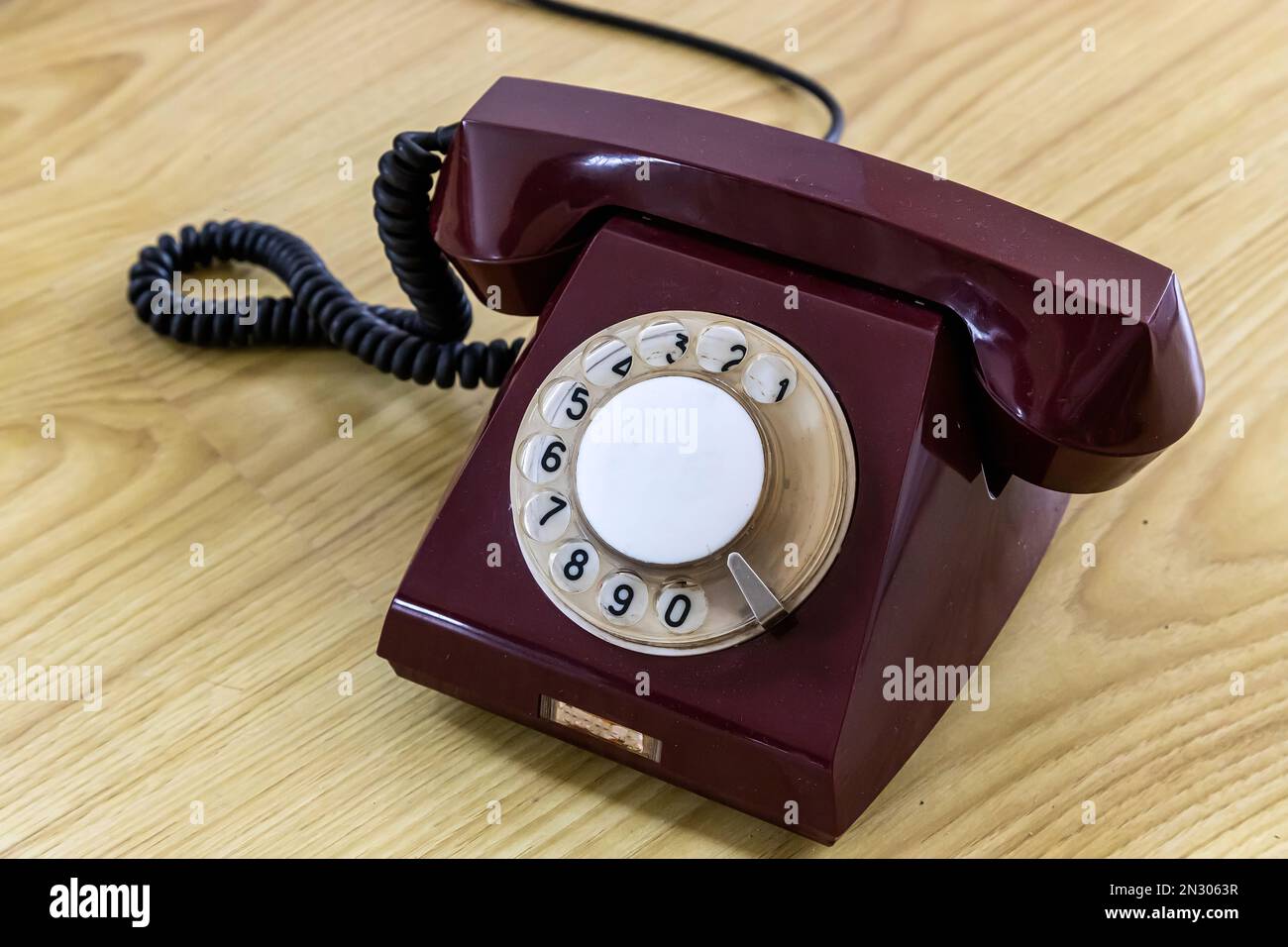 phone with disk dialing. means of communication. Retro Stock Photo - Alamy