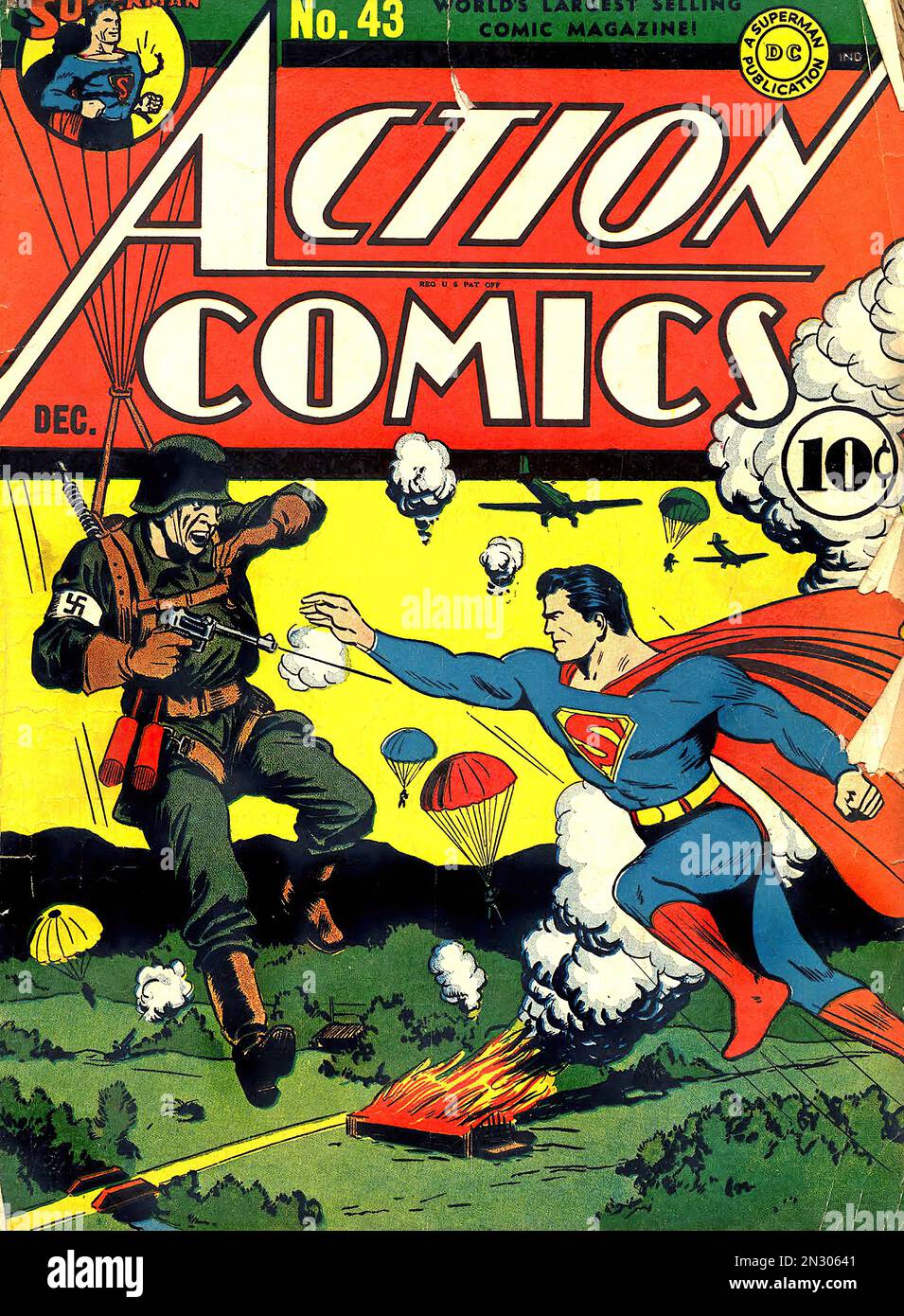 Action Comics 1941 Superman - American comics magazine cover during ...