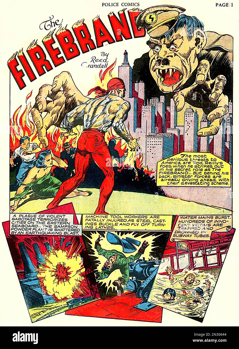The Firebrand 1941 espionage comics - American comics magazine cover ...