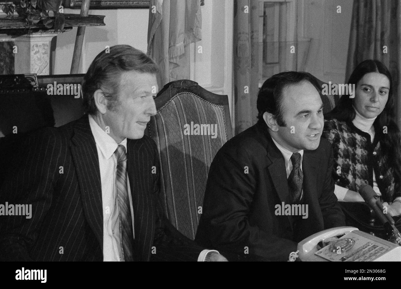 Federal prosecutor Nicholas Scoppetta, right, is pictured with New York ...