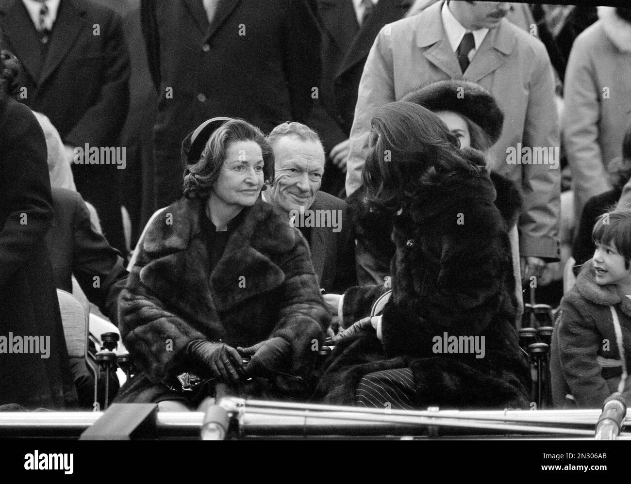 Former first lady Lady Bird Johnson, left, and her brother-in-law Sam ...