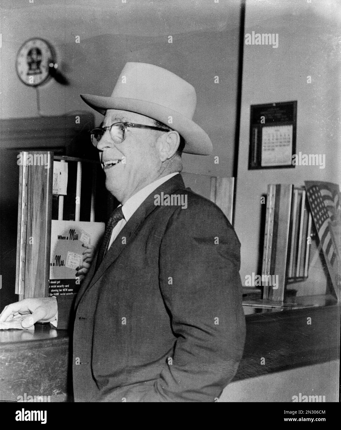 George Parr, long-time political strongman of Duval County, Texas, is shown in the early 1950s ...