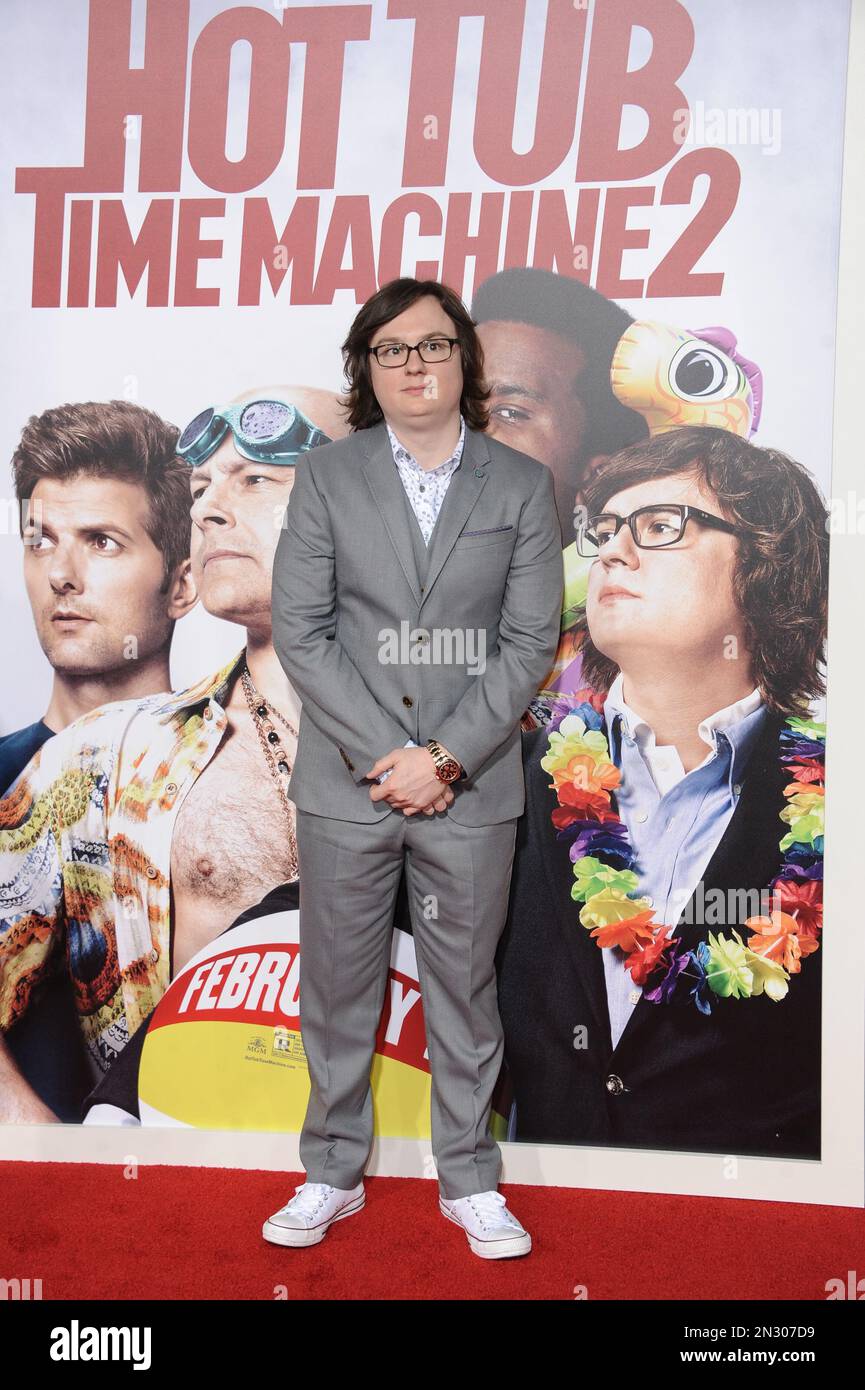 Clark Duke arrives at the LA Premiere Of "Hot Tub Time Machine 2" held ...