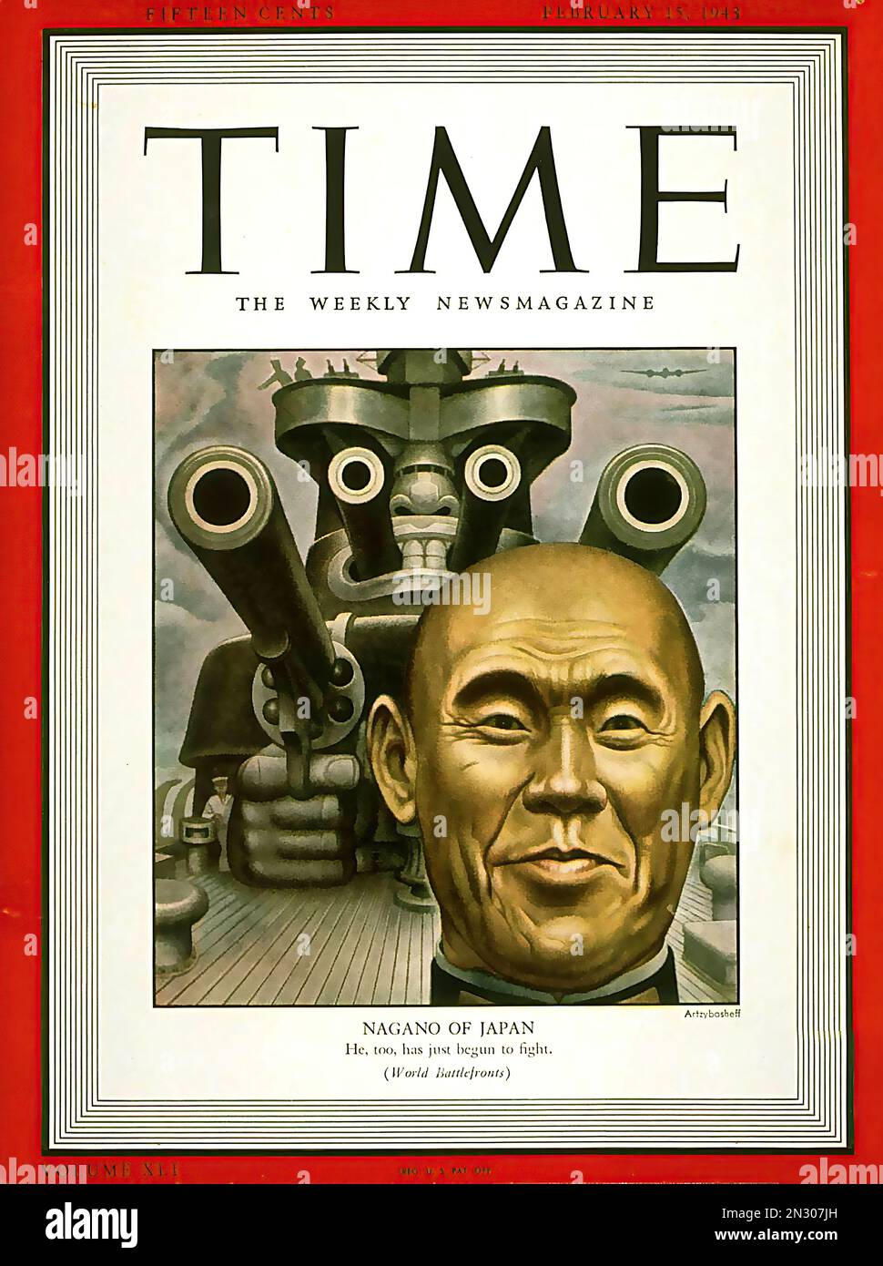 Time Magazine - 1943 Adm. Nagano - American magazine cover during World ...