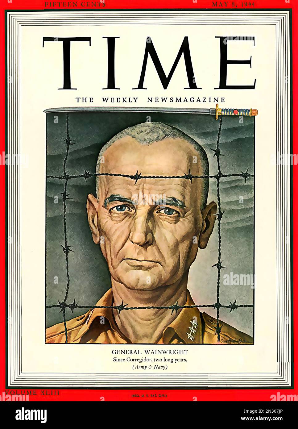 Time Magazine - 1944 Gen. Jonathan Wainwright - American magazine cover ...