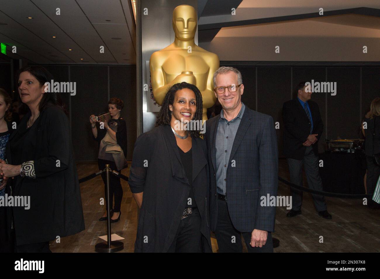 Tabitha Jackson, left, and Rob Epstein arrive at the 87th Academy ...