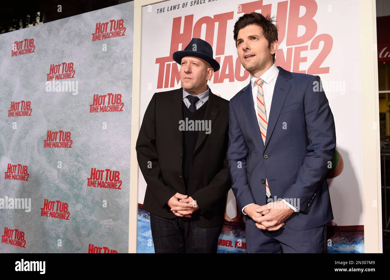 Steve Pink, left, director of "Hot Tub Time Machine 2," mingles with ...