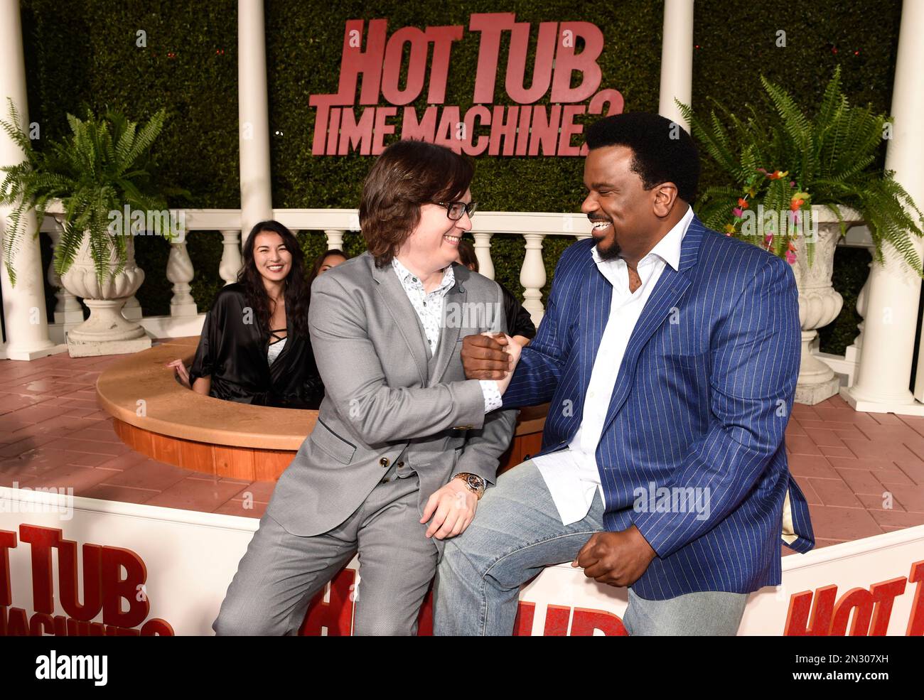 Clark Duke, left, and Craig Robinson, cast members in "Hot Tub Time ...