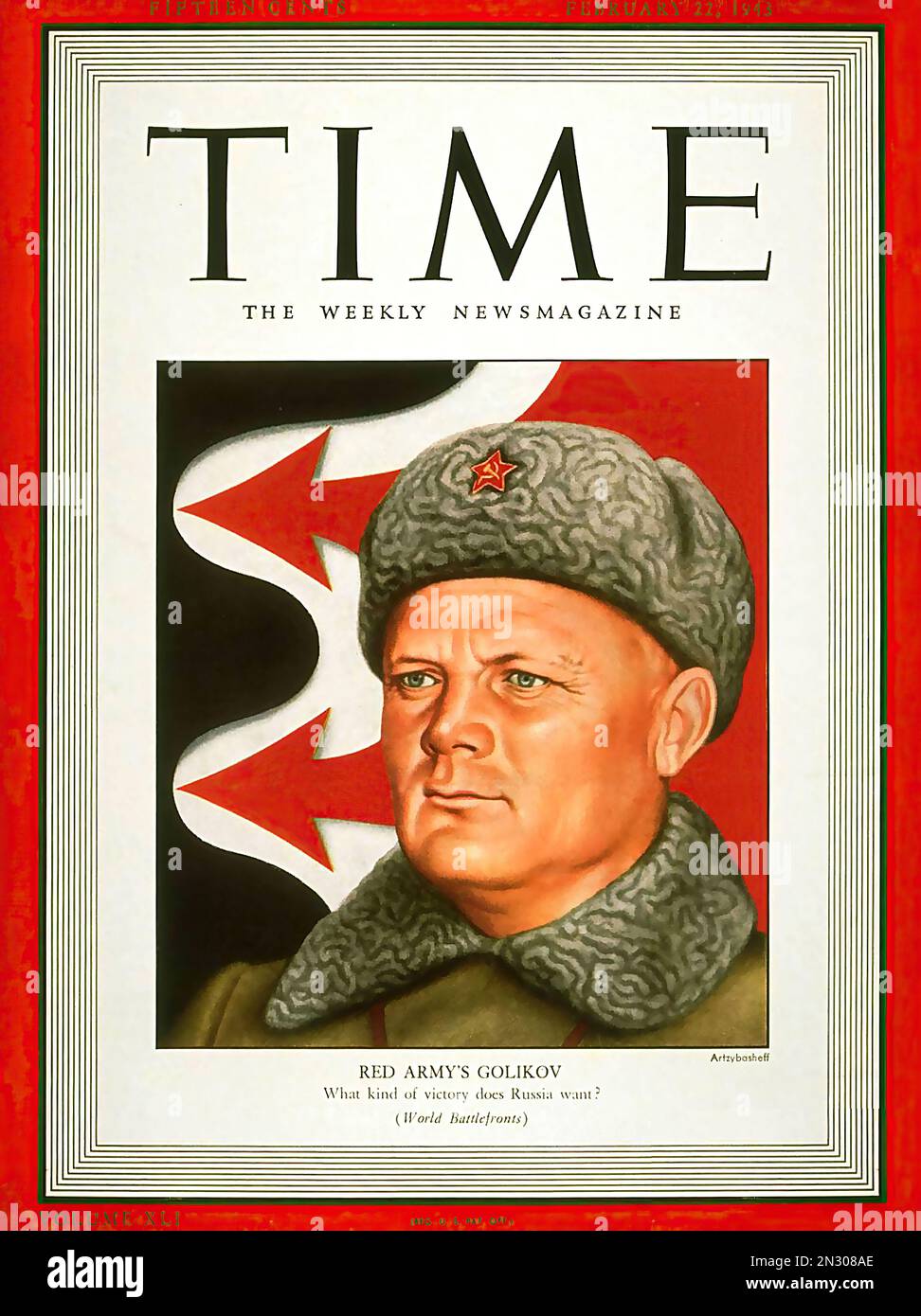 Time Magazine 1943 - Gen. Golikov - American magazine cover during ...