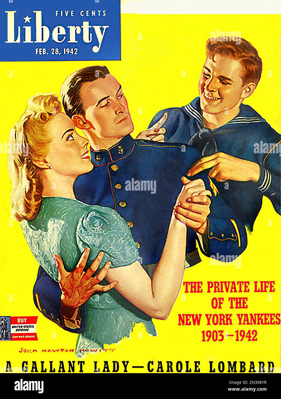 Liberty 1942 c - American magazine cover during World War II Stock ...