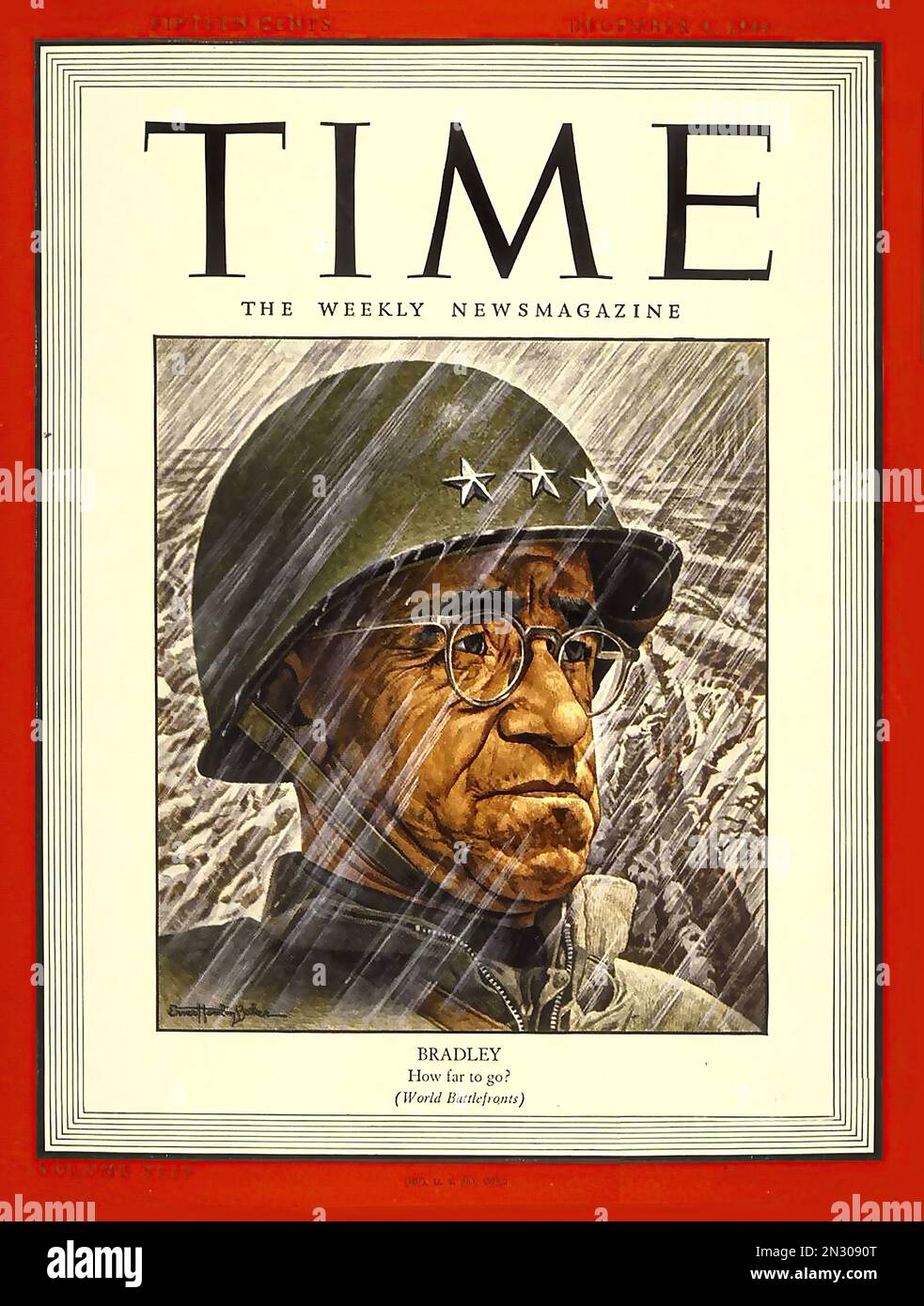 Time Magazine - 1944 Gen. Omar Bradley - American magazine cover during ...