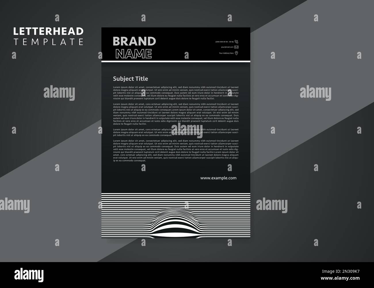 Professional Minimalist Letterhead Design Template | Vector ...