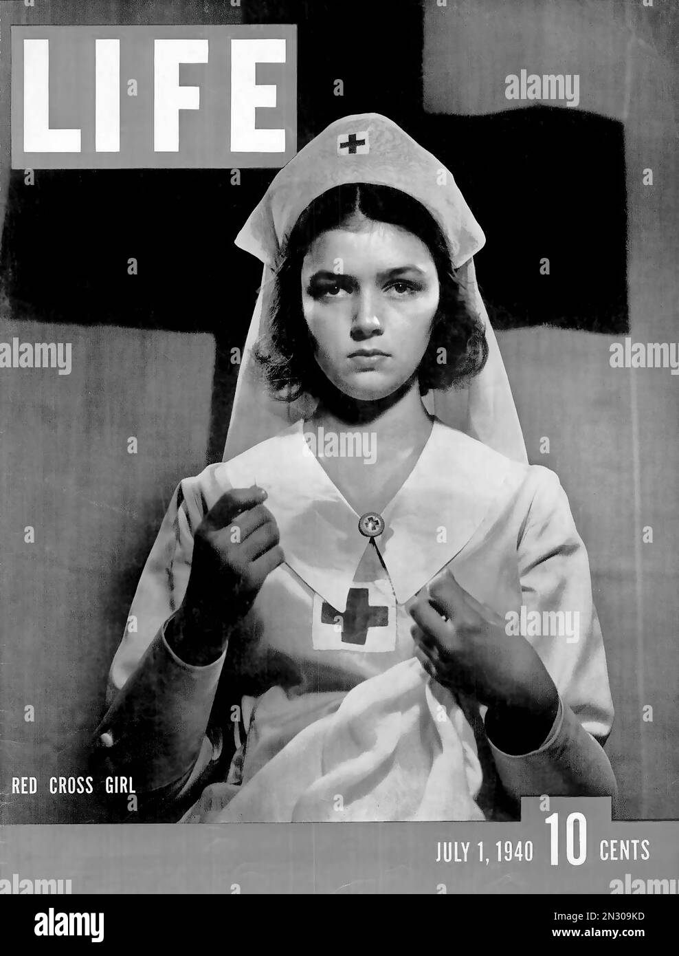 Life Magazine - 1940 Red Cross - American magazine cover during World ...