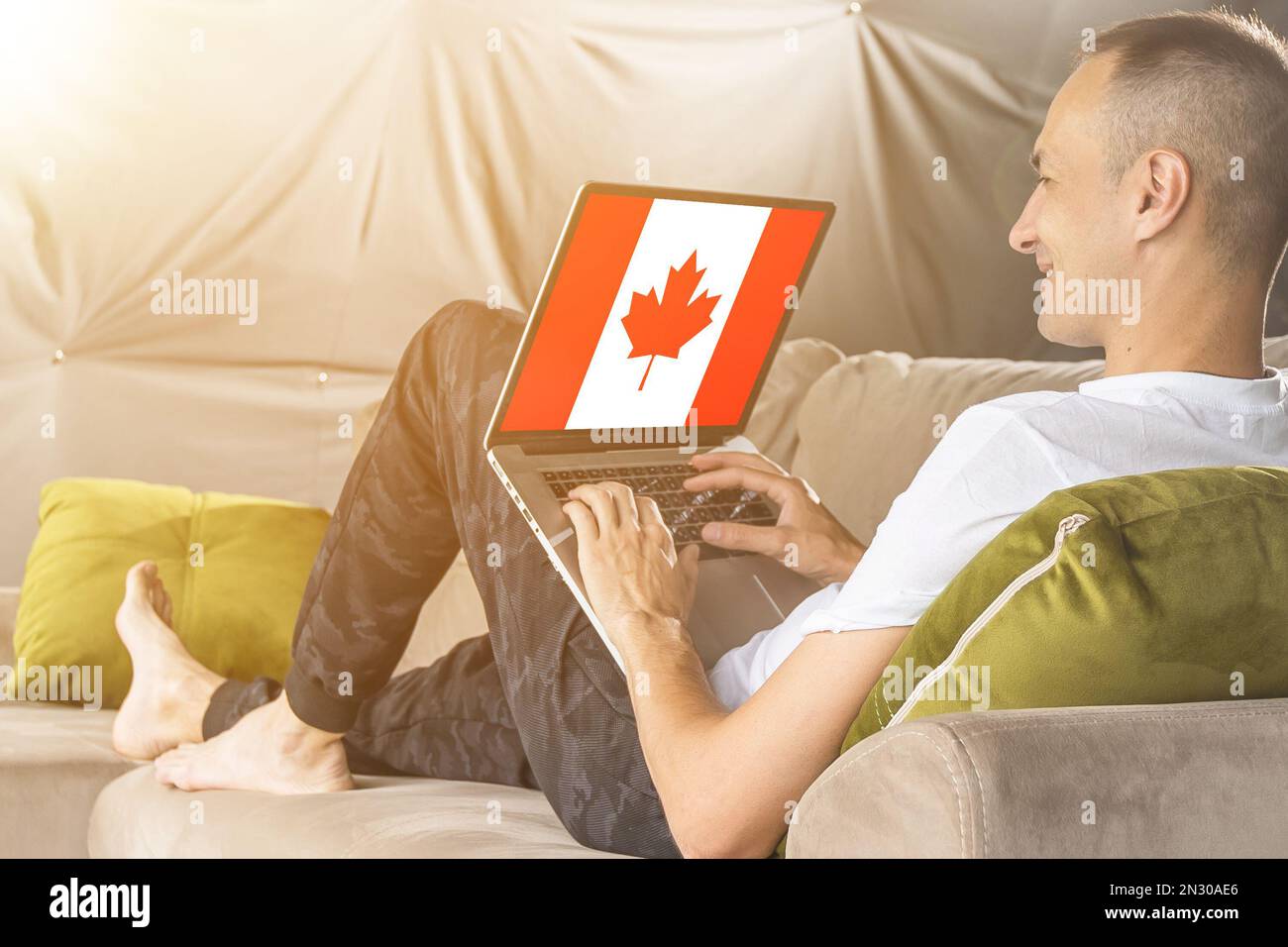 Canada National Flag Business Communication Connection Concept Stock ...
