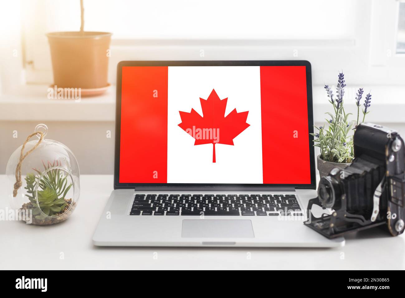 Canada National Flag Business Communication Connection Concept Stock ...