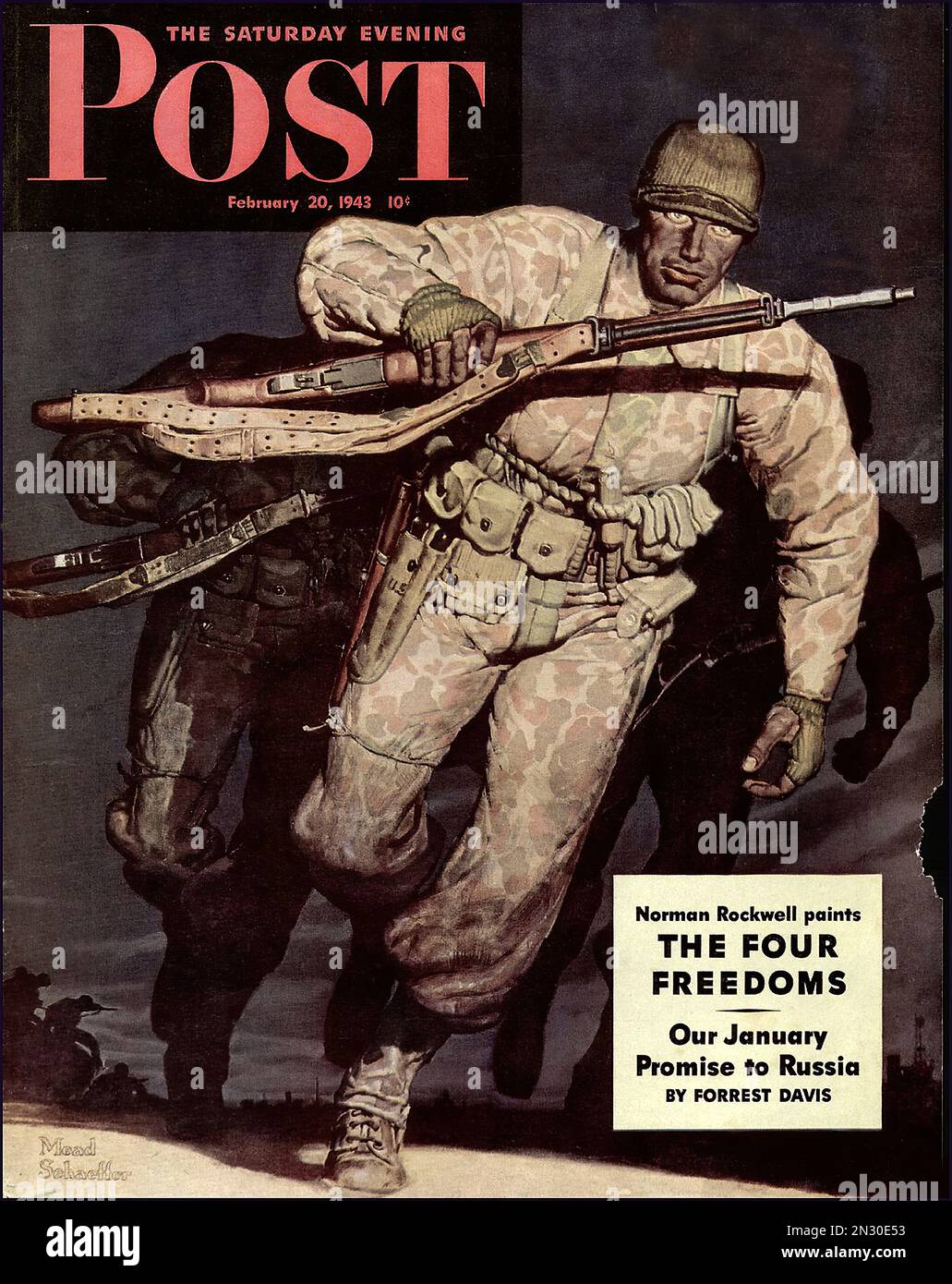 1943 February 20th The Saturday Evening Post - American magazine cover ...