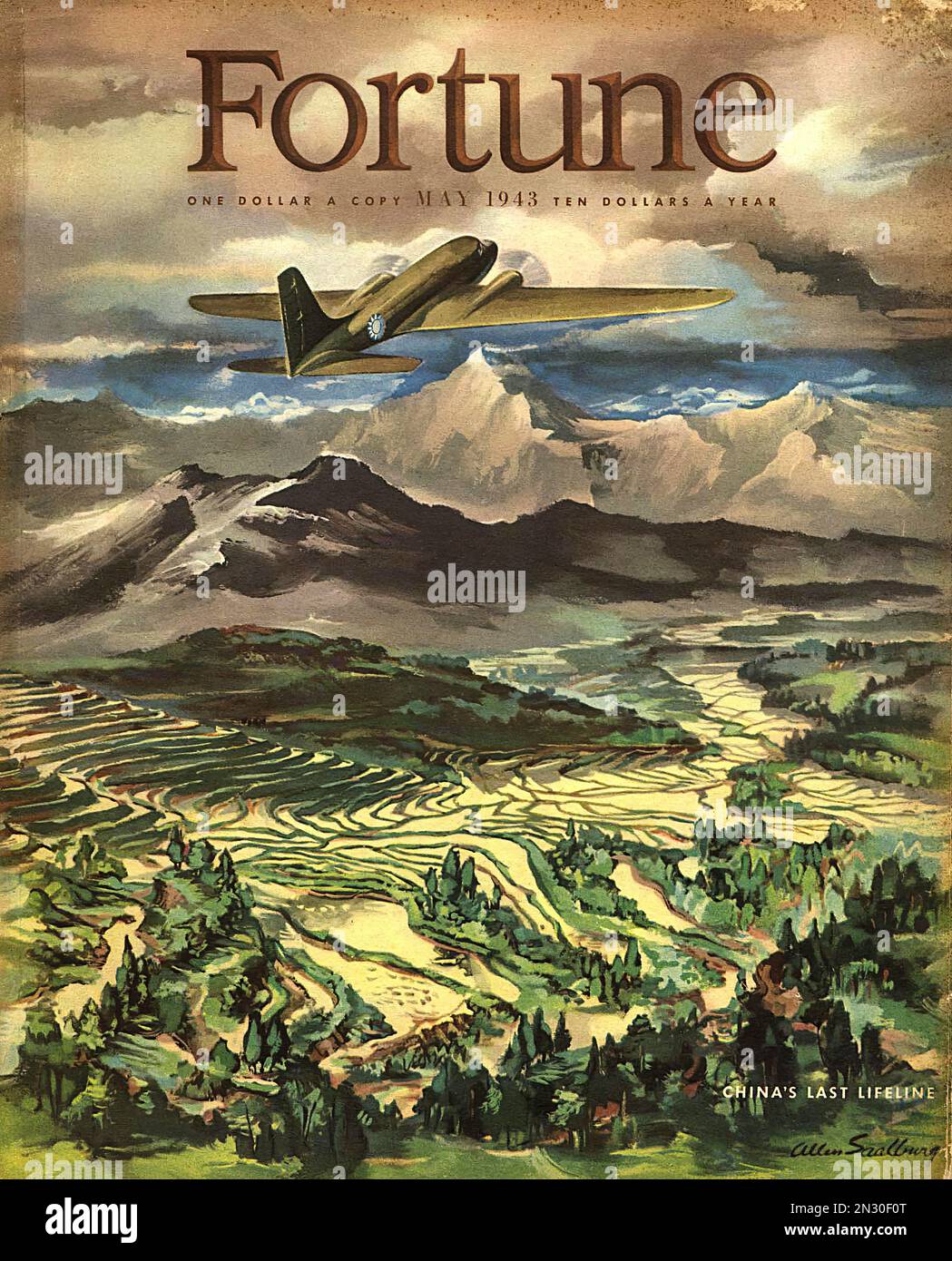 Fortune magazine -1943 China Last Lifeline - American magazine cover ...