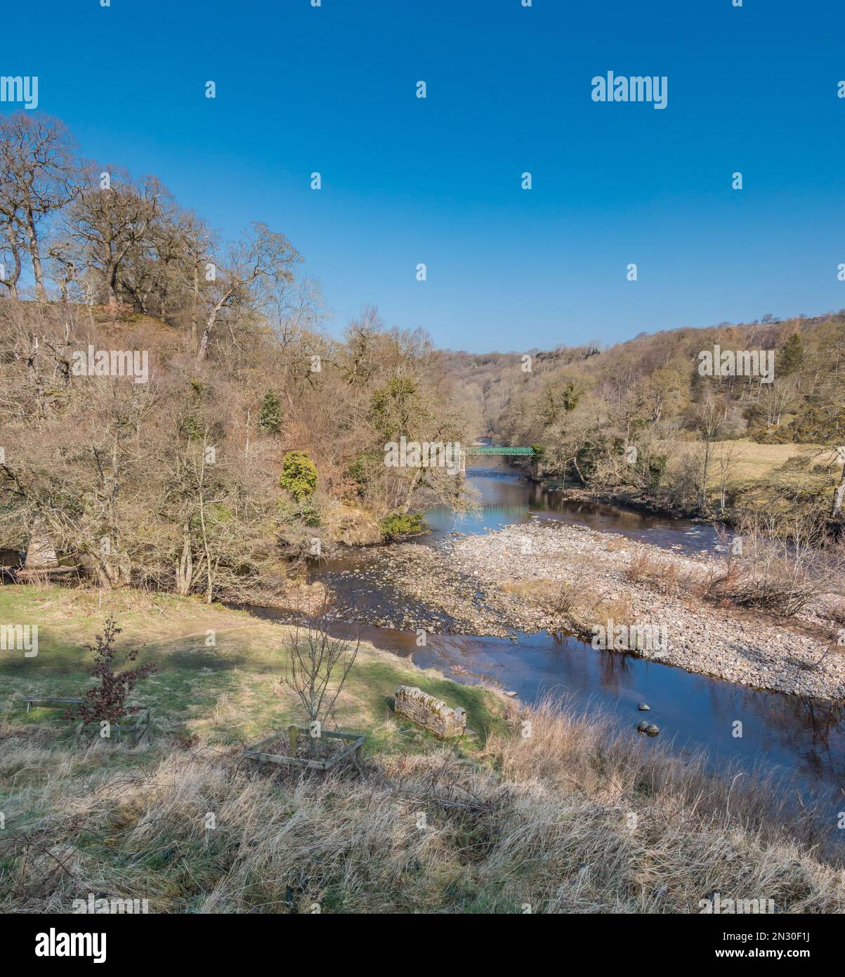 The confluence of the rivers Balder and Tees at Cotherstone in lovely ...