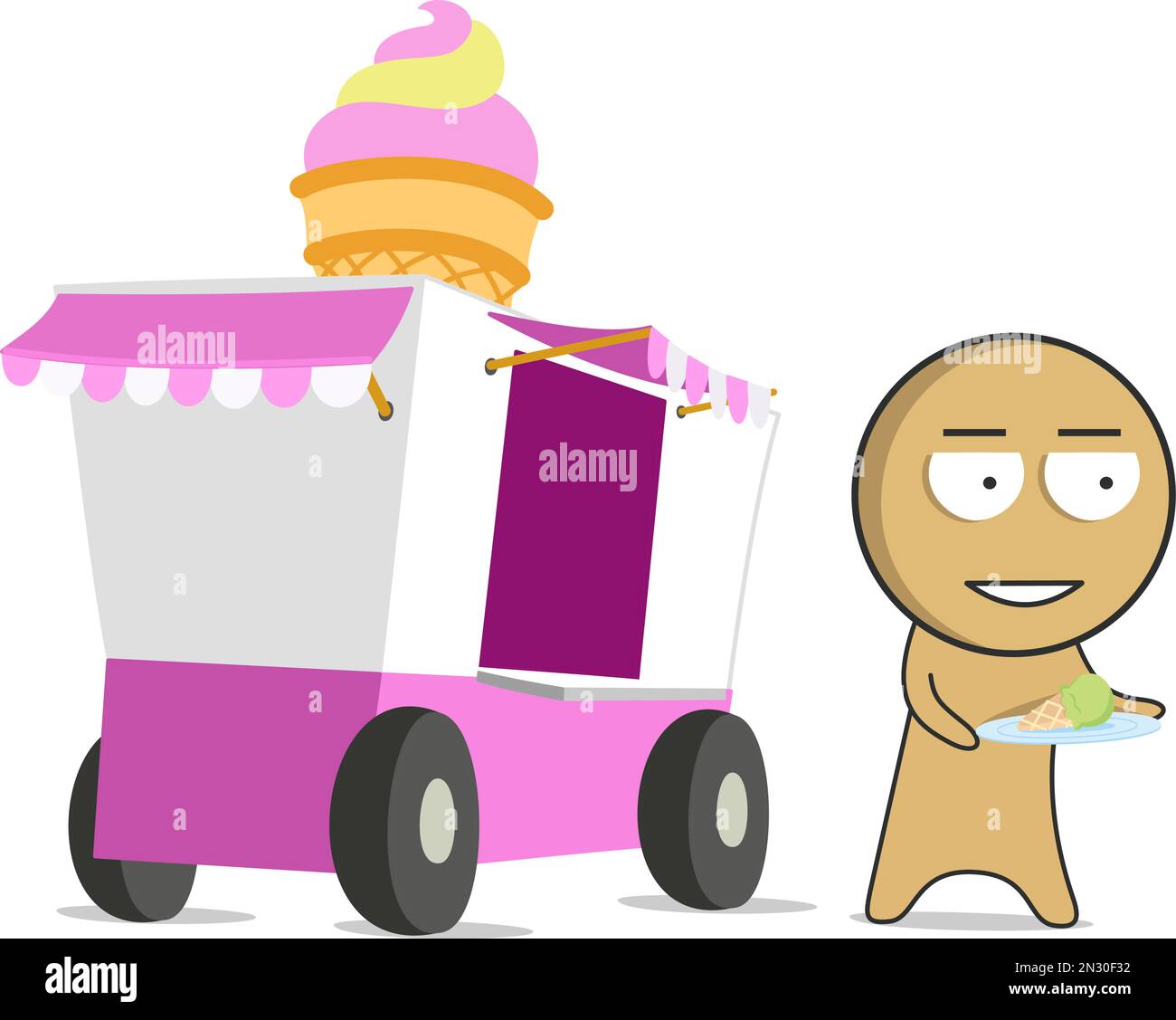 Boy man in ice Stock Vector Images - Alamy