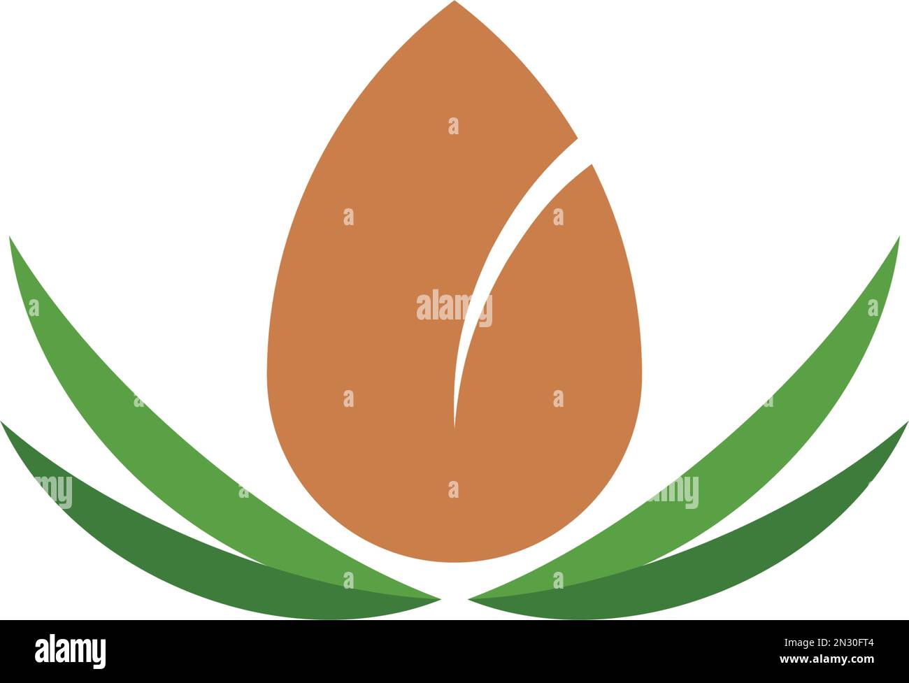 almond nut logo icon vector design Stock Vector Image & Art - Alamy