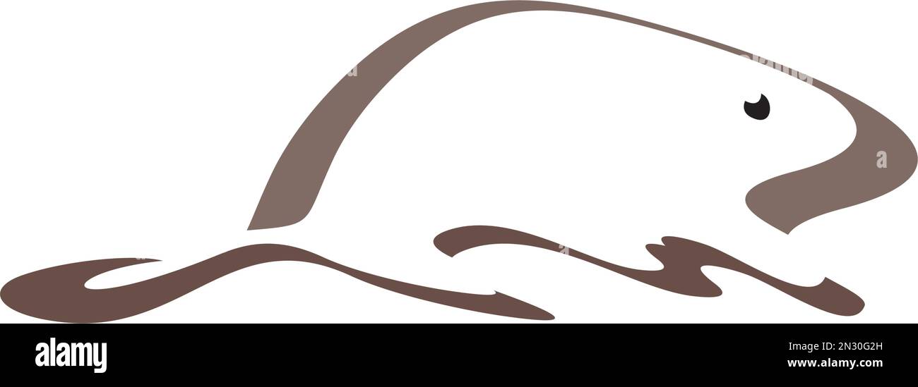 beaver stylized logo icon design element Stock Vector Image & Art - Alamy