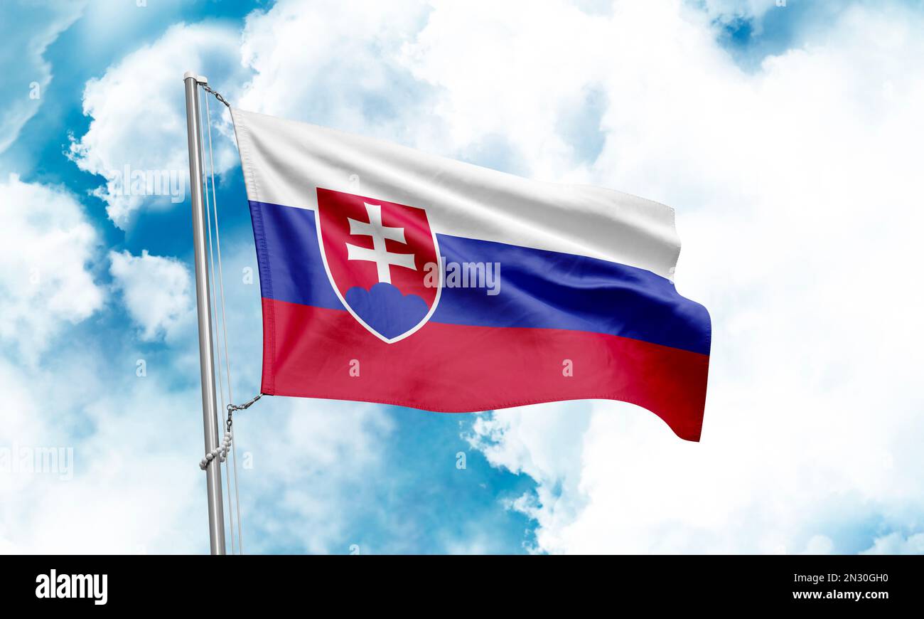 Slovakia country flag realistic hi-res stock photography and images - Alamy