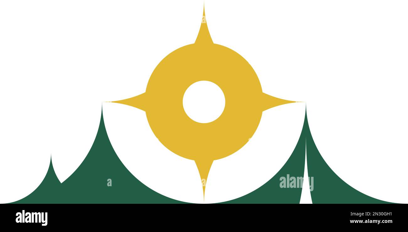 compass tent and mountain camping logo design Stock Vector Image & Art ...