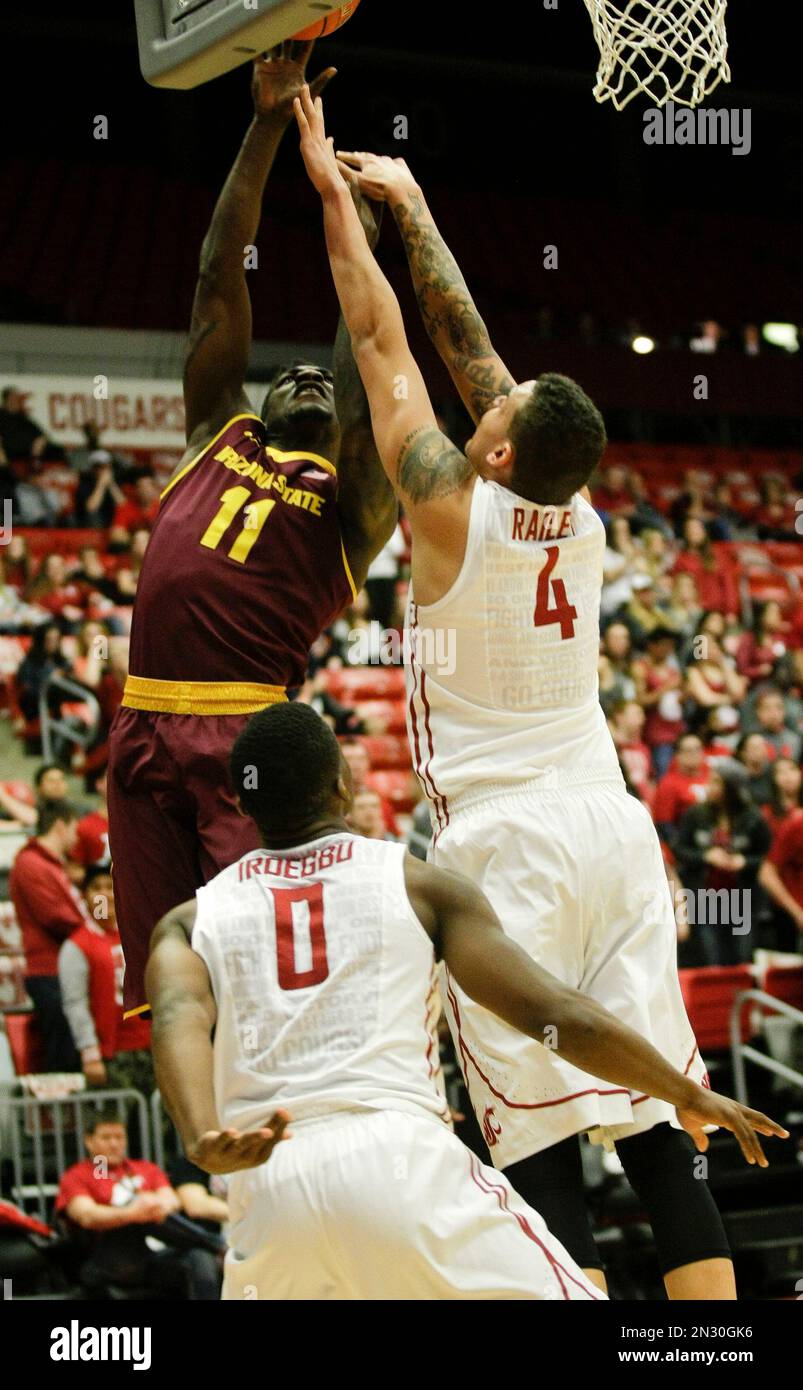 Arizona State forward Savon Goodman (11) puts up a shot over Washington ...